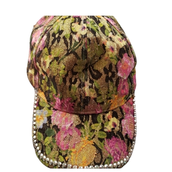 Accessories | Floral Cap Pinkgold With Jewels On Tip | Poshmark